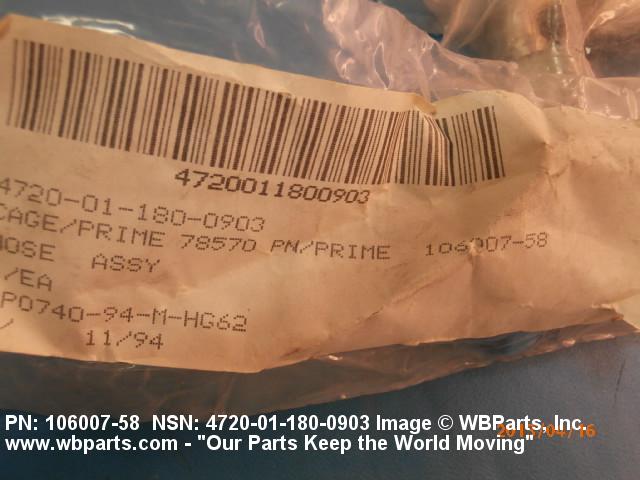 4720-01-180-0903 - NONMETALLIC HOSE ASSEMBLY | WBParts