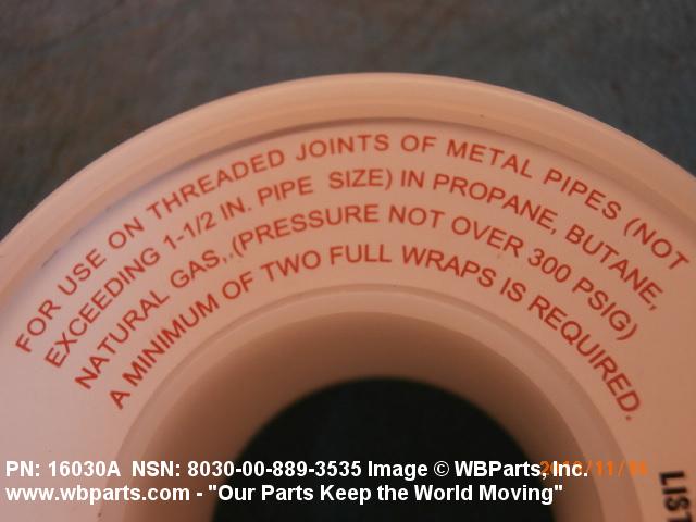 8030-00-889-3535 - ANTISEIZING TAPE, AA58092, A-A-58092, AA5809222 ...