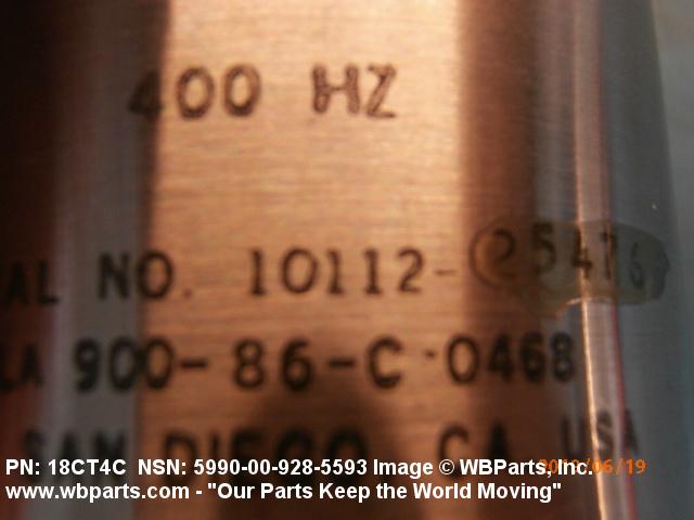 5990-00-928-5593 - CONTROL TRANSFORMER SYNCHRO, M20708/29-01C ...