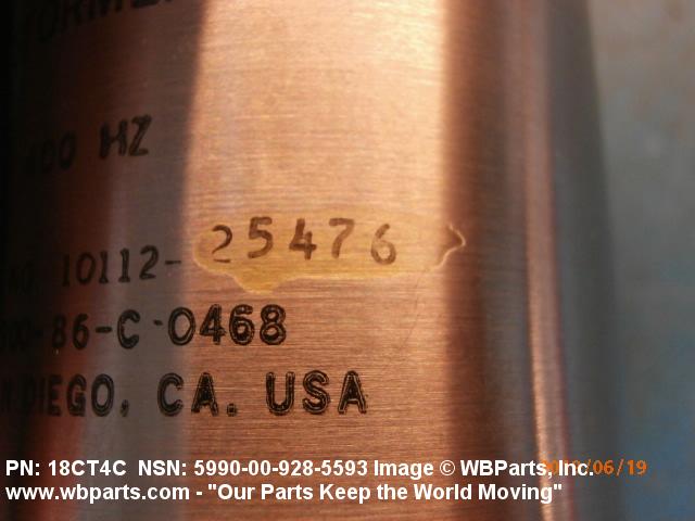 5990-00-928-5593 - CONTROL TRANSFORMER SYNCHRO, M20708/29-01C ...