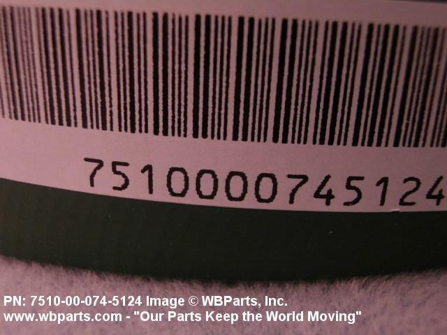 7510-00-074-5124 - PRESSURE SENSITIVE ADHESIVE TAPE | WBParts