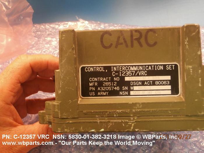 5830-01-382-3218 - INTERCOMMUNICATION SET CONTROL, A3205746, C-12357 ...