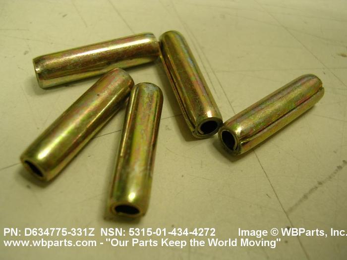 5315-01-434-4272 - SPRING PIN, D63477/5-331Z, D634775331Z, DOD-P-63477/ ...