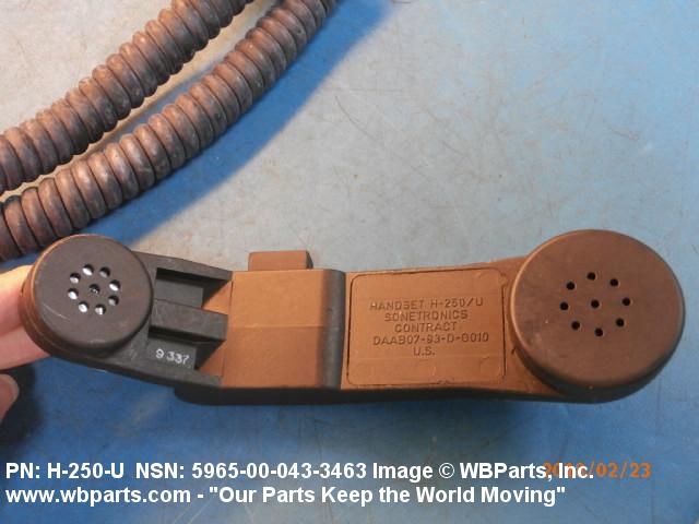 5965-00-043-3463 - HANDSET, H-189/GR, H189GR, H-250/U | WBParts