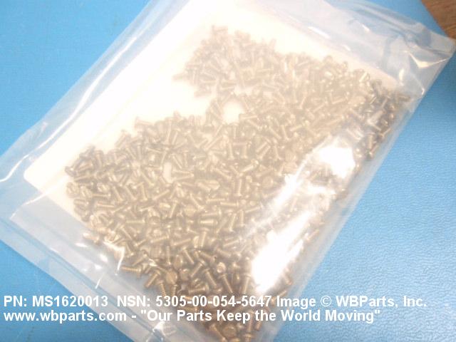 5305-00-054-5647 - MACHINE SCREW, MS1620013, MS16200-13, MS3521612 ...