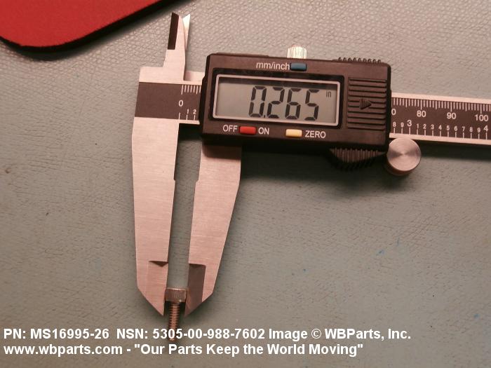 5305-00-988-7602 - SOCKET HEAD CAP SCREW, MS1699526, MS16995-26 ...