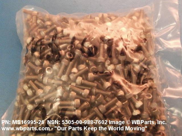 5305-00-988-7602 - SOCKET HEAD CAP SCREW, MS1699526, MS16995-26 ...