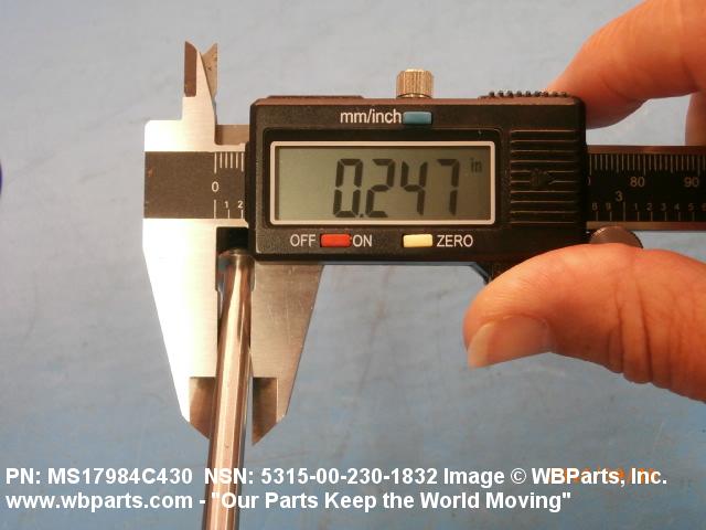 5315-00-230-1832 - QUICK RELEASE PIN | WBParts