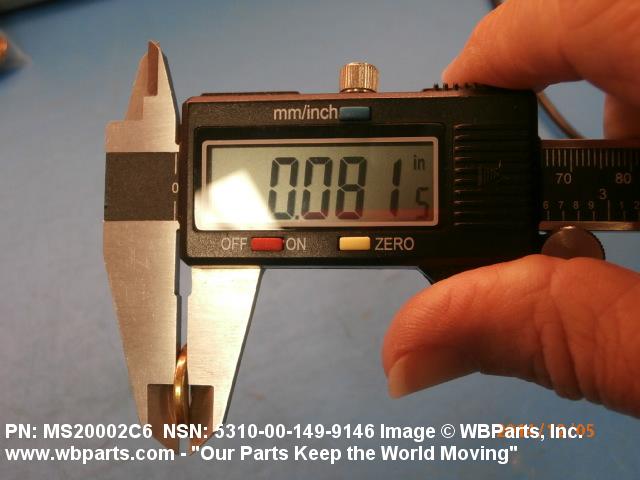 5310-00-149-9146 - RECESSED WASHER, MS20002C6, MS20002-C6, NAS1436C | WBParts