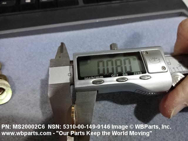 5310-00-149-9146 - RECESSED WASHER, MS20002C6, MS20002-C6, NAS1436C | WBParts