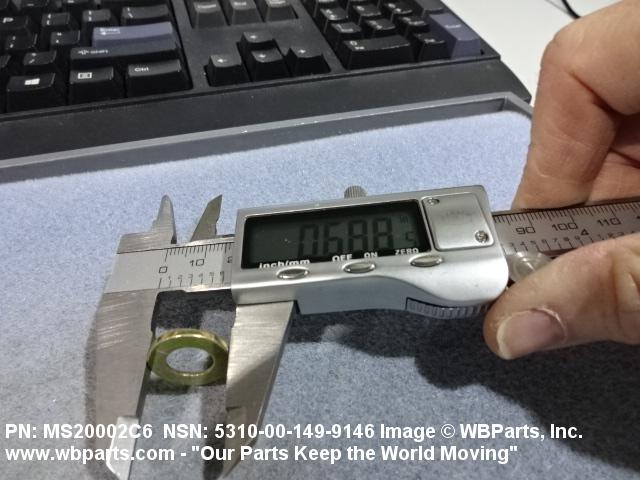 5310-00-149-9146 - RECESSED WASHER, MS20002C6, MS20002-C6, NAS1436C | WBParts