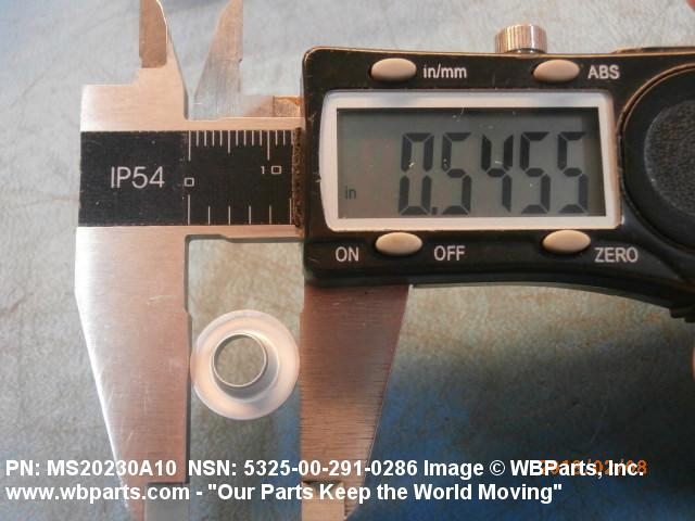 5325-00-291-0286 - METALLIC GROMMET, MS20230A10, MS20230GA10, NASM20230 | WBParts