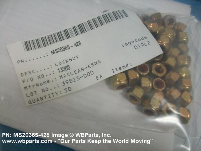 5310-00-515-8052 - HEXAGON SELF-LOCKING NUT | WBParts