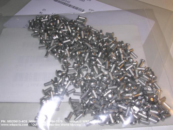 5320-00-994-7075 - SOLID RIVET, MS206134C5, MS20613-4C5, 00-994-7075 ...