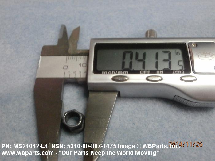 5310-00-807-1475 - HEXAGON EXTENDED WASHER SELF-LOCKING NUT, MS21042L4 ...