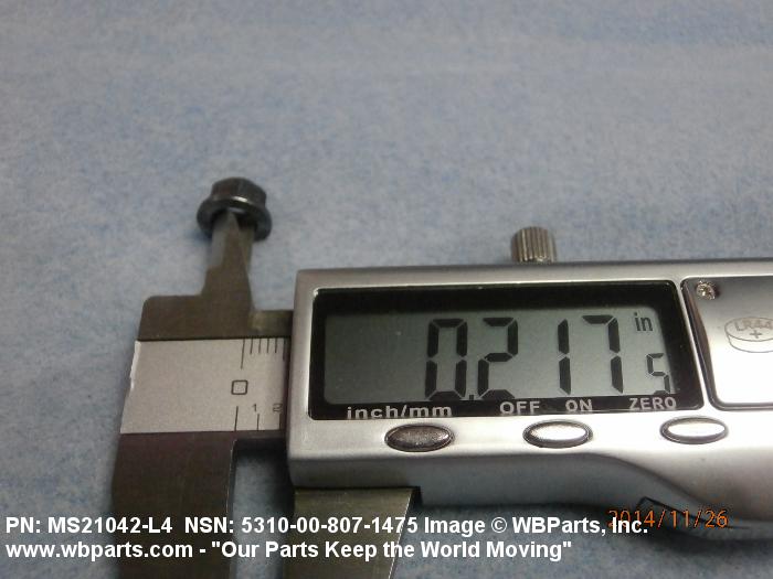 5310-00-807-1475 - HEXAGON EXTENDED WASHER SELF-LOCKING NUT, MS21042L4 ...