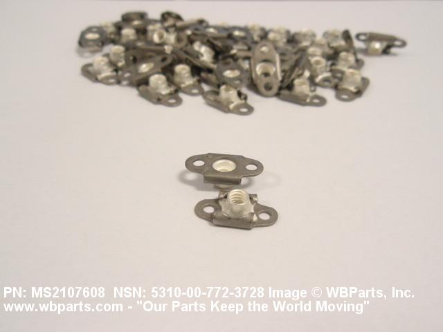 5310-00-772-3728 - PLATE SELF-LOCKING NUT, MS2107608, MS21076-08 ...