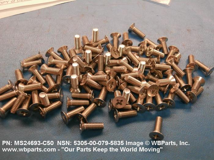 5305-00-079-5835 - MACHINE SCREW, MS24693C50, MS24693-C50, MS24693C-50 ...