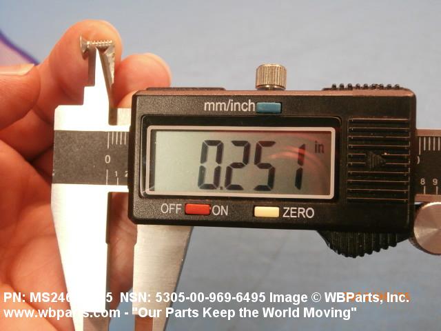 5305-00-969-6495 - MACHINE SCREW, MS24693C25, MS24693-C25 ...
