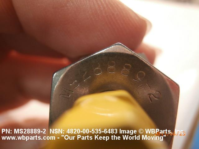 4820-00-535-6483 - PNEUMATIC TANK VALVE, MS288892, MS28889-2, M61642 ...