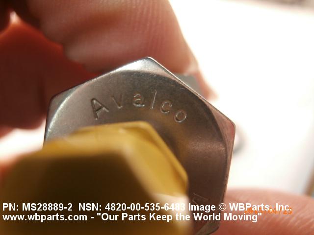 4820-00-535-6483 - PNEUMATIC TANK VALVE, MS288892, MS28889-2, M61642 ...