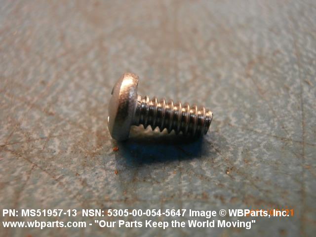 5305-00-054-5647 - MACHINE SCREW, MS1620013, MS16200-13, MS3521612 ...