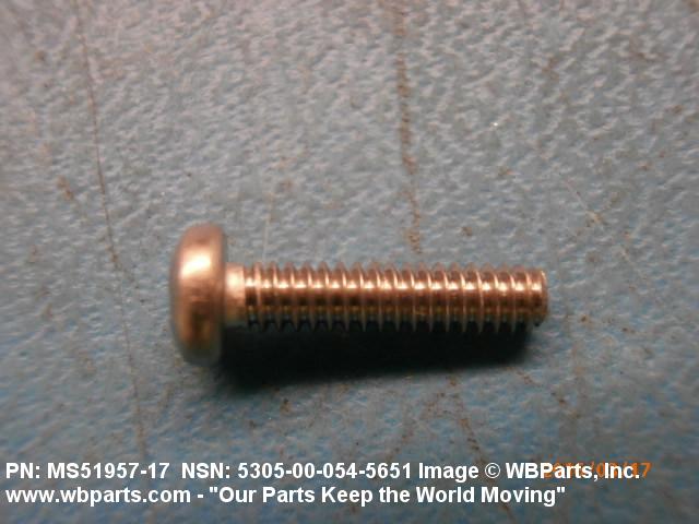 5305-00-054-5651 - MACHINE SCREW, MS3523317, MS35233-17, MS5159717 ...