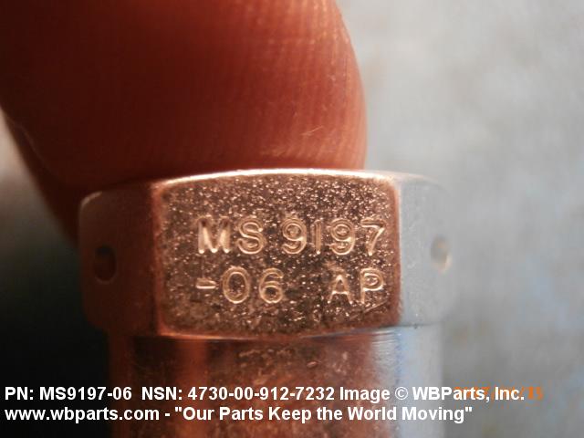 4730-00-912-7232 - TUBE COUPLING NUT, MS919706, MS9197-06, 00-912-7232 ...