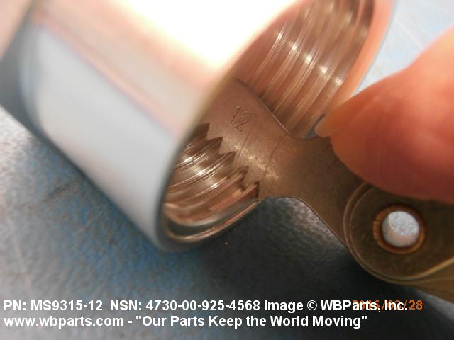 4730-00-925-4568 - TUBE CAP, MS931512, MS9315-12, 00-925-4568 | WBParts