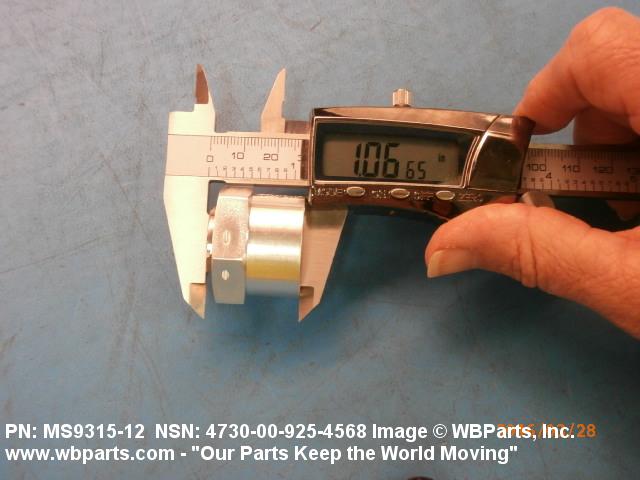 4730-00-925-4568 - TUBE CAP, MS931512, MS9315-12, 00-925-4568 | WBParts