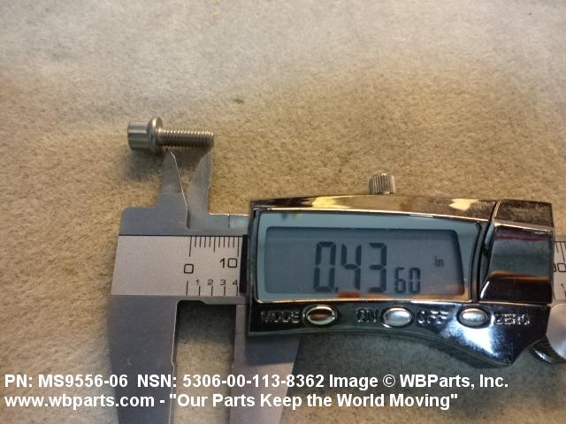 5306-00-113-8362 - MACHINE BOLT, MS955606, MS9556-06, R1453P006 | WBParts
