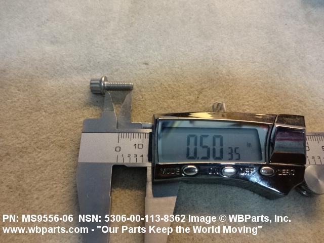 5306-00-113-8362 - MACHINE BOLT, MS955606, MS9556-06, R1453P006 | WBParts
