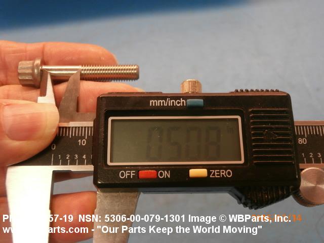 5306-00-079-1301 - MACHINE BOLT | WBParts