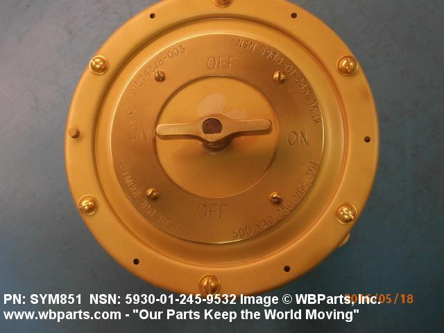 5930-01-245-9532 - ROTARY SWITCH, M15743/8-003, M157438003, SYM 851 ...