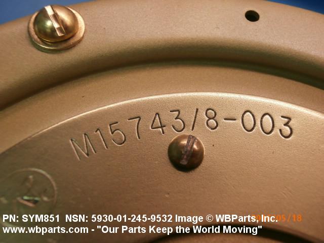 5930-01-245-9532 - ROTARY SWITCH, M15743/8-003, M157438003, SYM 851 ...