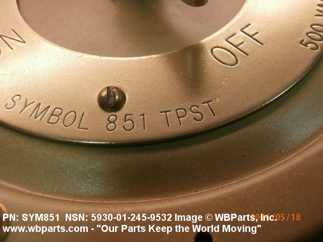 5930-01-245-9532 - ROTARY SWITCH, M15743/8-003, M157438003, SYM 851 ...