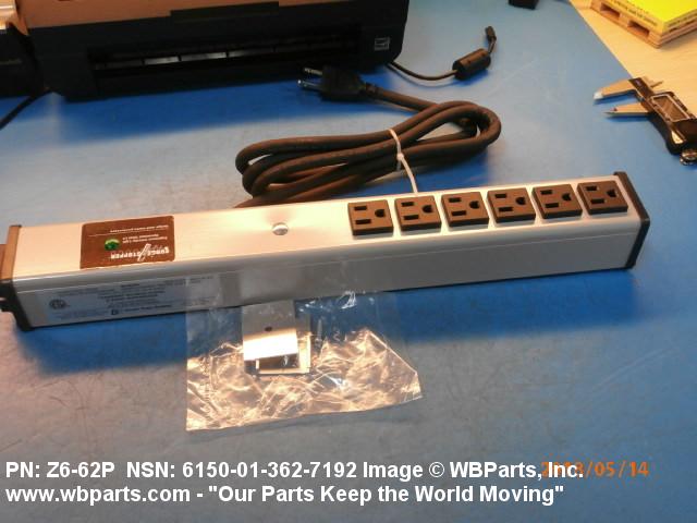 6150-01-362-7192 - ELECTRICAL OUTLET POWER STRIP, MPS-6, MPS6E, MPS-6E ...