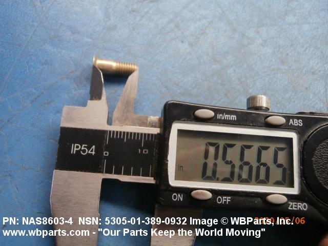 5305-01-389-0932 - CLOSE TOLERANCE SCREW | WBParts