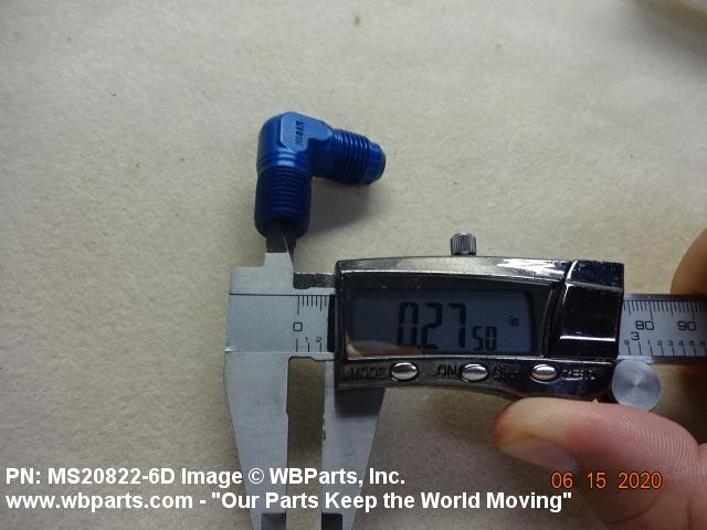 4730-00-186-9968 - PIPE TO TUBE ELBOW, MS208226D, MS20822-6D, A42A01 ...