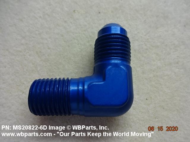 4730-00-186-9968 - PIPE TO TUBE ELBOW, MS208226D, MS20822-6D, A42A01 ...