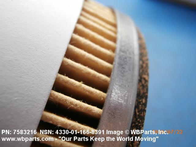 4330-01-166-8391 - FLUID FILTER ELEMENT, 6895554, 7583216, 7583942 ...