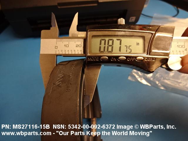 5342-00-092-6372 - GROOVED CLAMP COUPLING, MS2711615B, MS27116-15B, AS5355/3-15B | WBParts