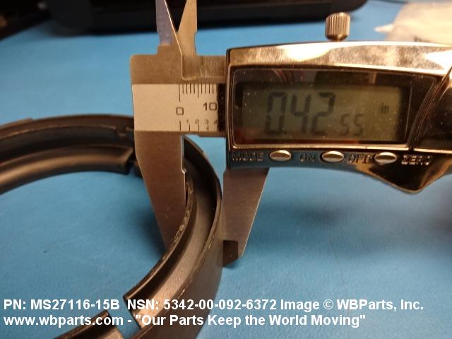 5342-00-092-6372 - GROOVED CLAMP COUPLING, MS2711615B, MS27116-15B, AS5355/3-15B | WBParts
