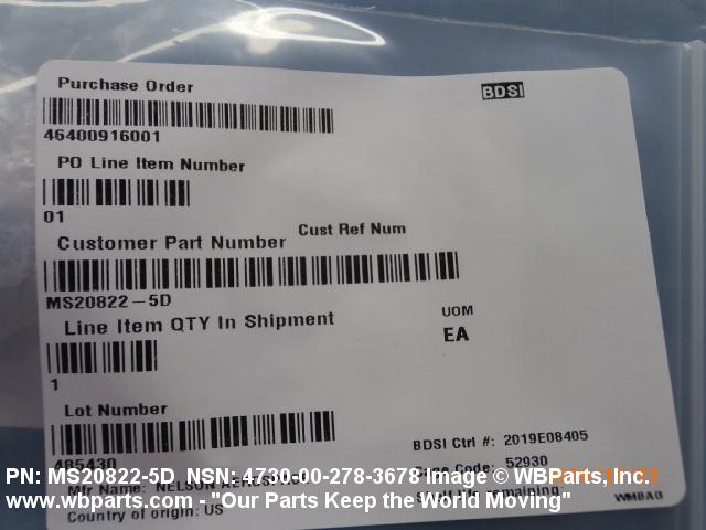 4730-00-278-3678 - PIPE TO TUBE ELBOW | WBParts