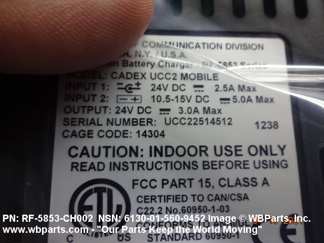 6130-01-560-9452 - BATTERY CHARGER | WBParts