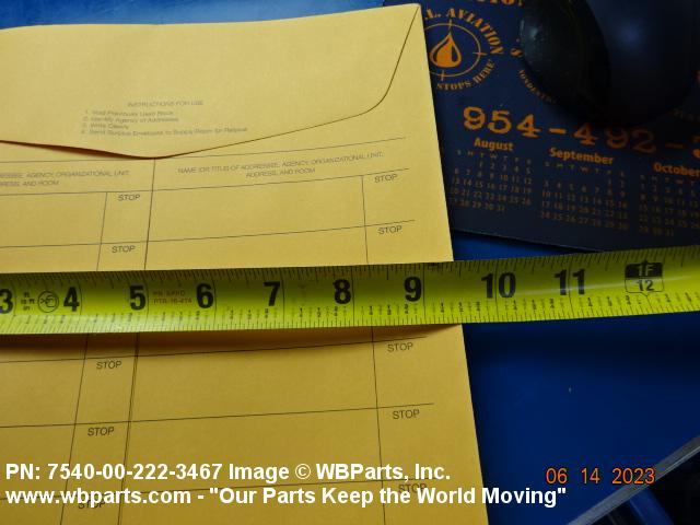 7540-00-222-3467 - MESSENGER SERVICE ENVELOPE, OF 65-B, OF65B, OPTIONAL ...